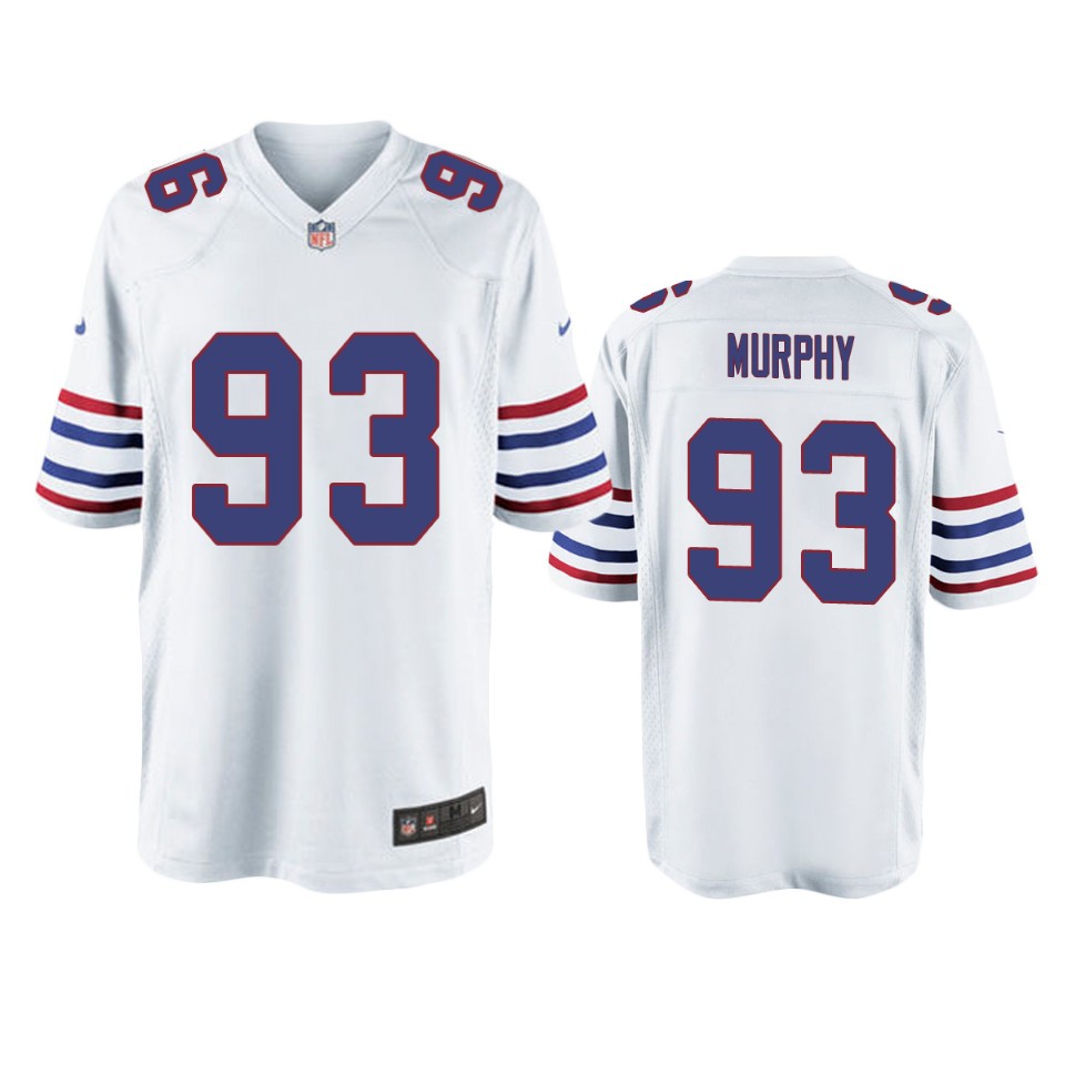 Buffalo Bills Trent Murphy White Throwback Game Jersey - Men - Bluefink