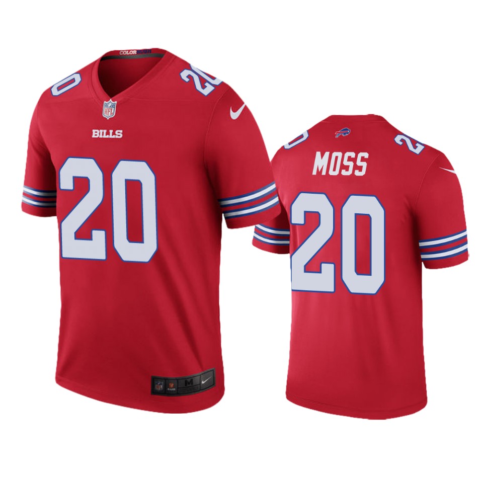 Buffalo Bills Zack Moss Red Color Rush Legend Jersey - Bluefink