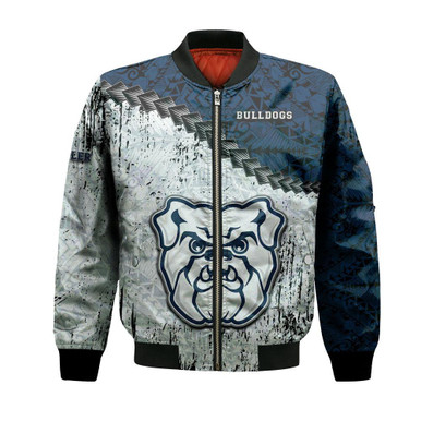 Butler Bulldogs Bomber Jacket Grunge Polynesian Tattoo- NCAA - Bluefink