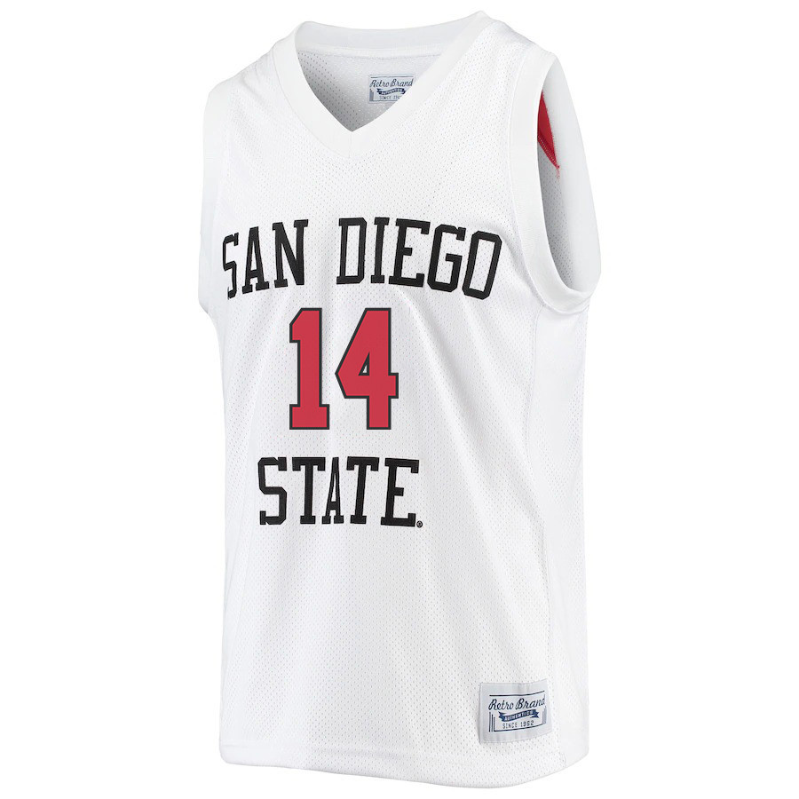Cade Alger 14 San Diego State Aztecs 2023 Basketball Jersey- Men White ...