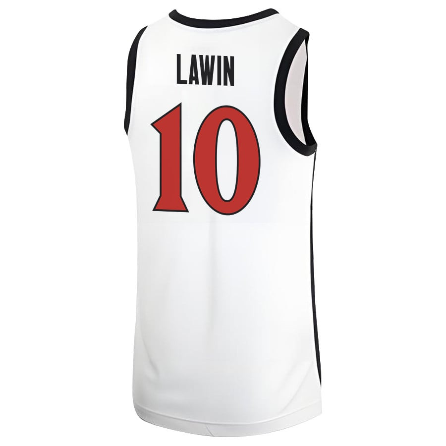 Cam Lawin 10 San Diego State Aztecs 2023 Basketball Jersey MW Logo- Men ...