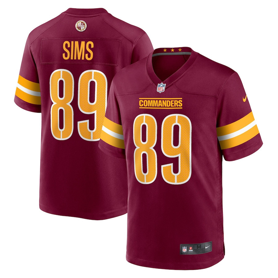 Cam Sims Washington Commanders Game Jersey - Burgundy - Bluefink