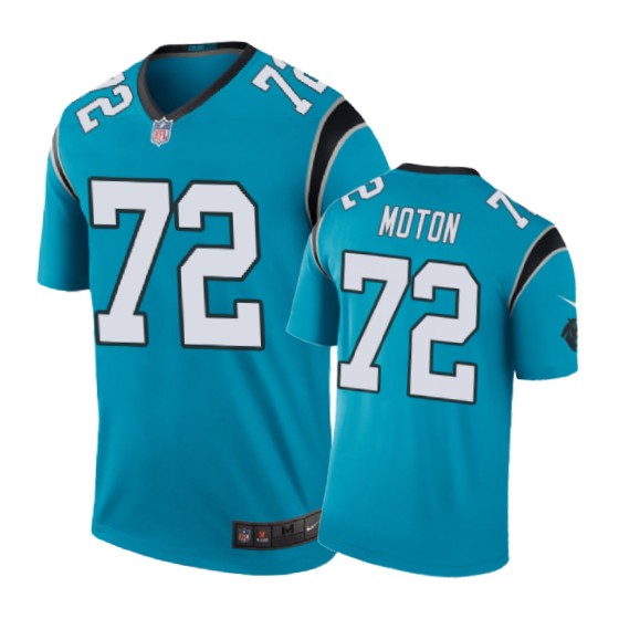 Carolina Panthers #72 Taylor Moton Nike Color Rush Blue Jersey - Bluefink