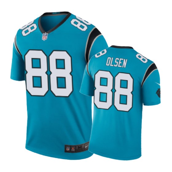 Carolina Panthers #88 Greg Olsen Nike Color Rush Blue Jersey - Bluefink