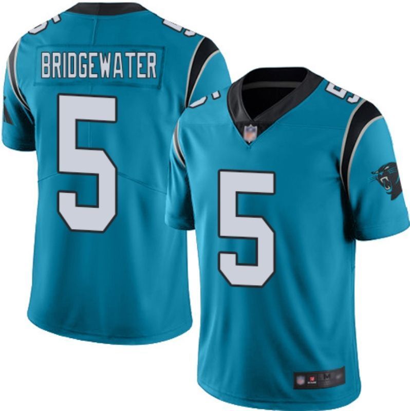Carolina Panthers Teddy Bridgewater #5 Nfl 2020 Blue Jersey - Bluefink
