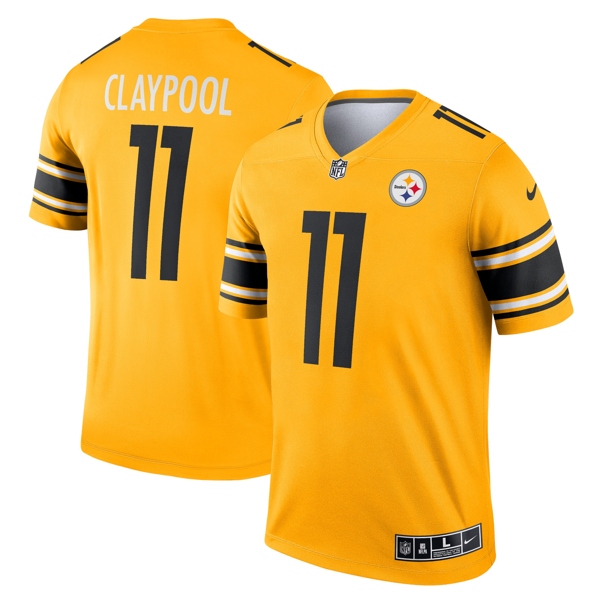 Chase Claypool Pittsburgh Steelers Inverted Legend Jersey - Gold Nfl ...