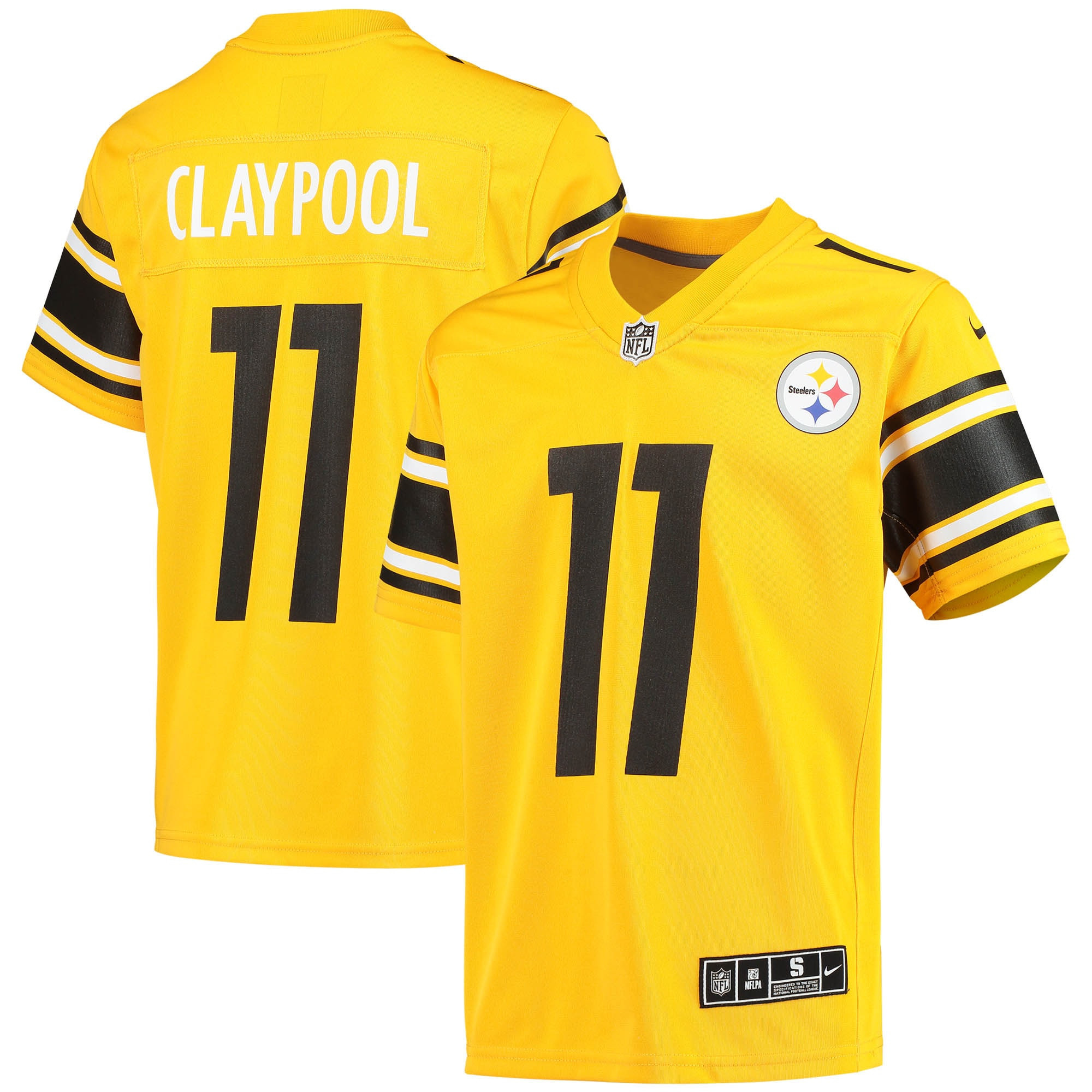 Chase Claypool Pittsburgh Steelers Inverted Team Game Jersey - Gold Nfl ...
