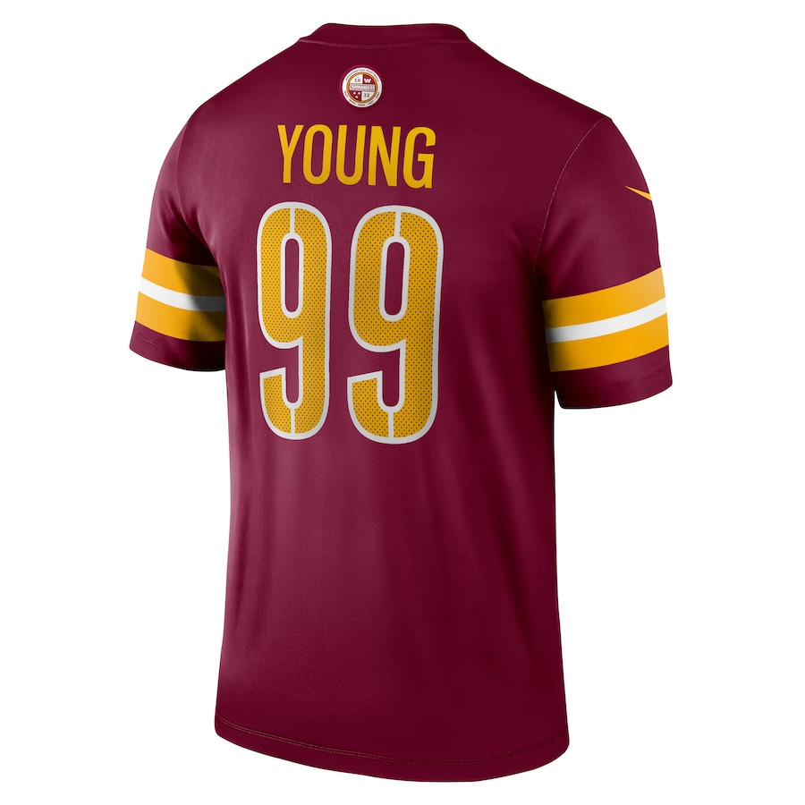 Chase Young 99 Washington Commanders Legend Jersey - Burgundy - Bluefink