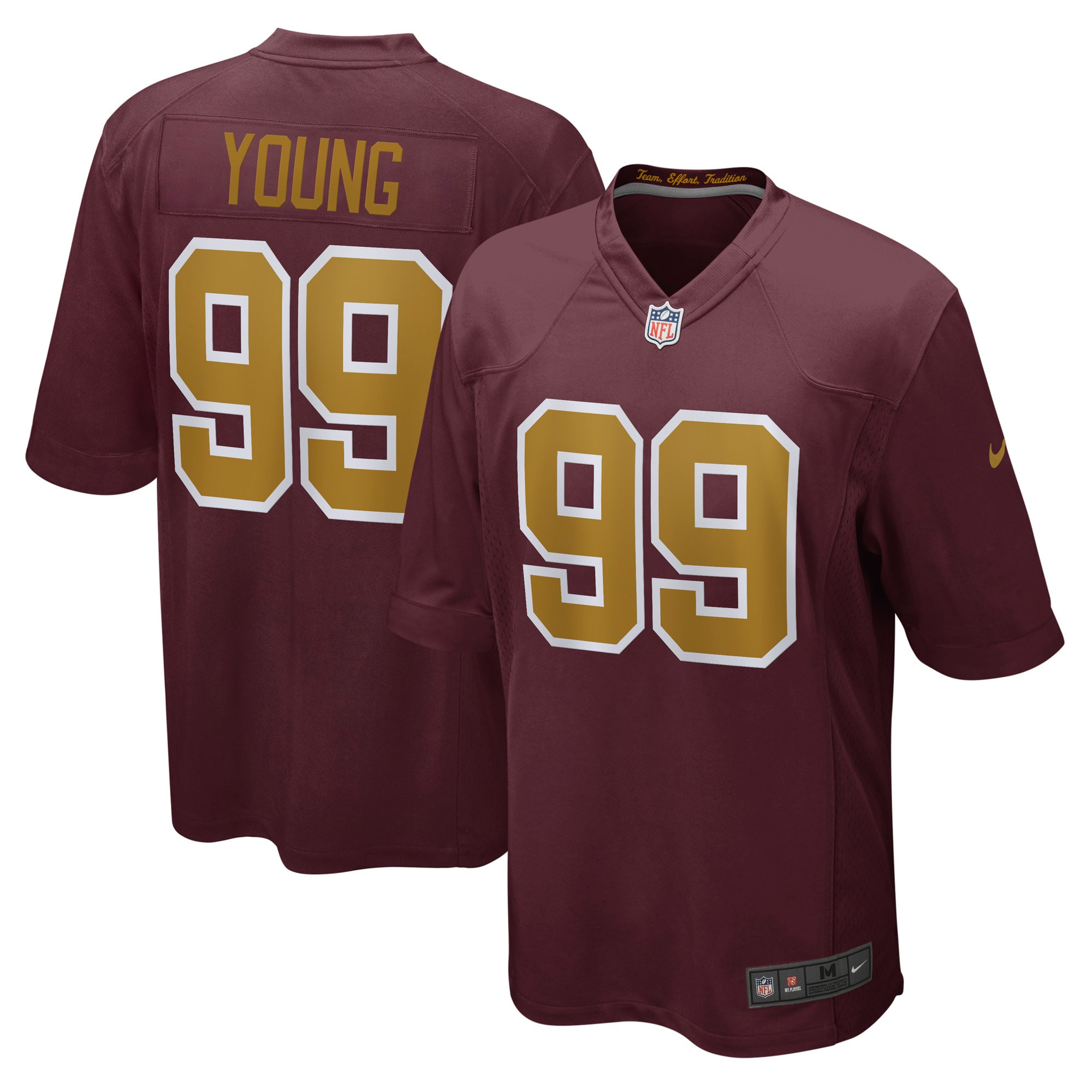 Chase Young Washington Football Team Alternate Game Jersey - Burgundy ...