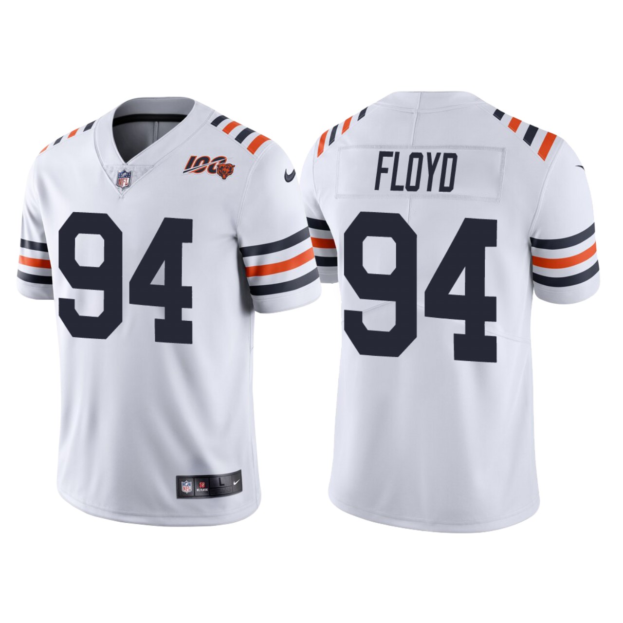 Chicago Bears 100th Anniversary Leonard Floyd White Classic Limited ...
