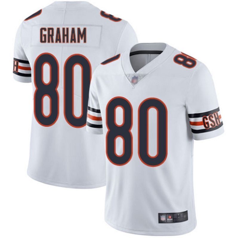 Chicago Bears Jimmy Graham #80 Nfl 2020 White Jersey - Bluefink