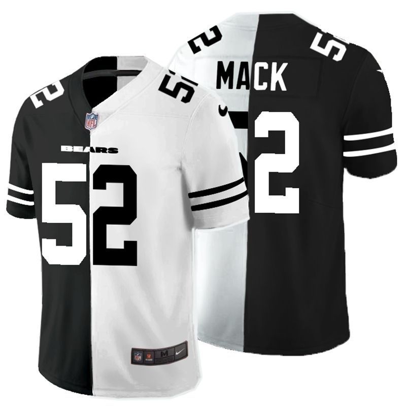 Chicago Bears Khalil Mack #52 Nfl 2020 Black And White Jersey - Bluefink