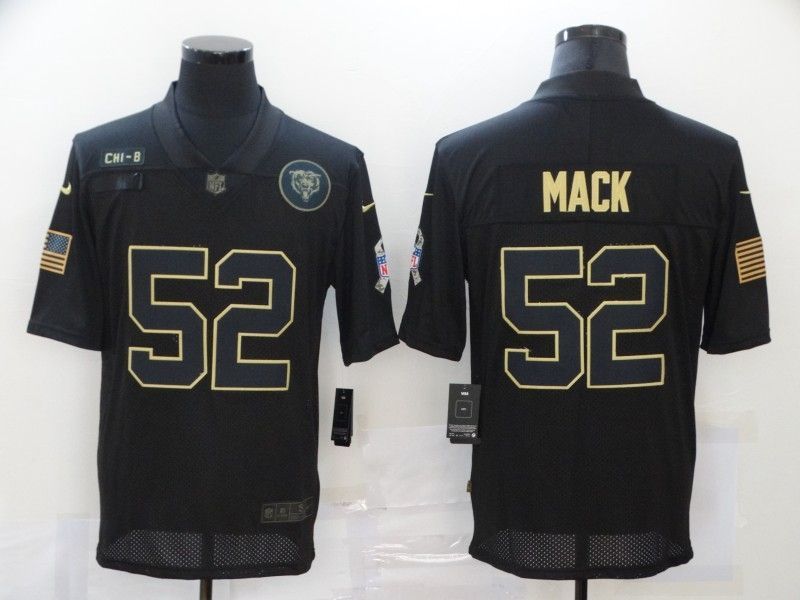 Chicago Bears Khalil Mack #52 Nfl 2020 Black Jersey - Bluefink