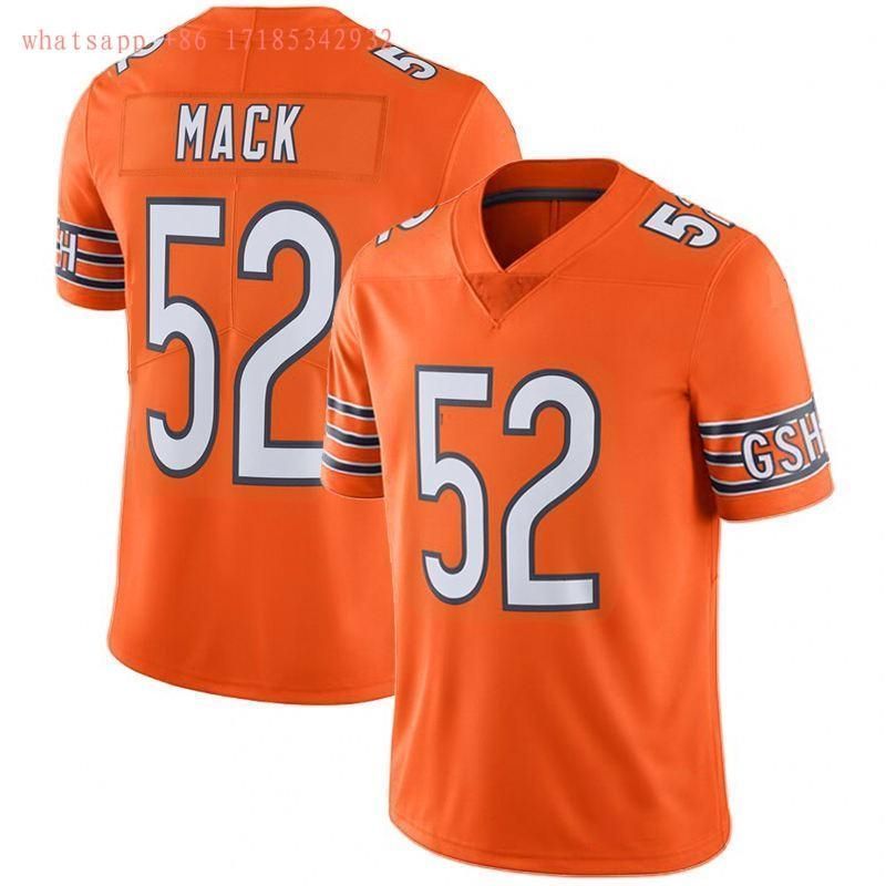 Chicago Bears Khalil Mack #52 Nfl 2020 Orange Jersey Jersey - Bluefink