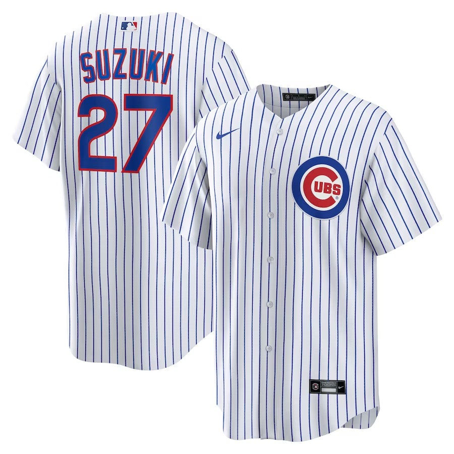 Chicago Cubs #27 Seiya Suzuki Home Replica Jersey - White - Bluefink