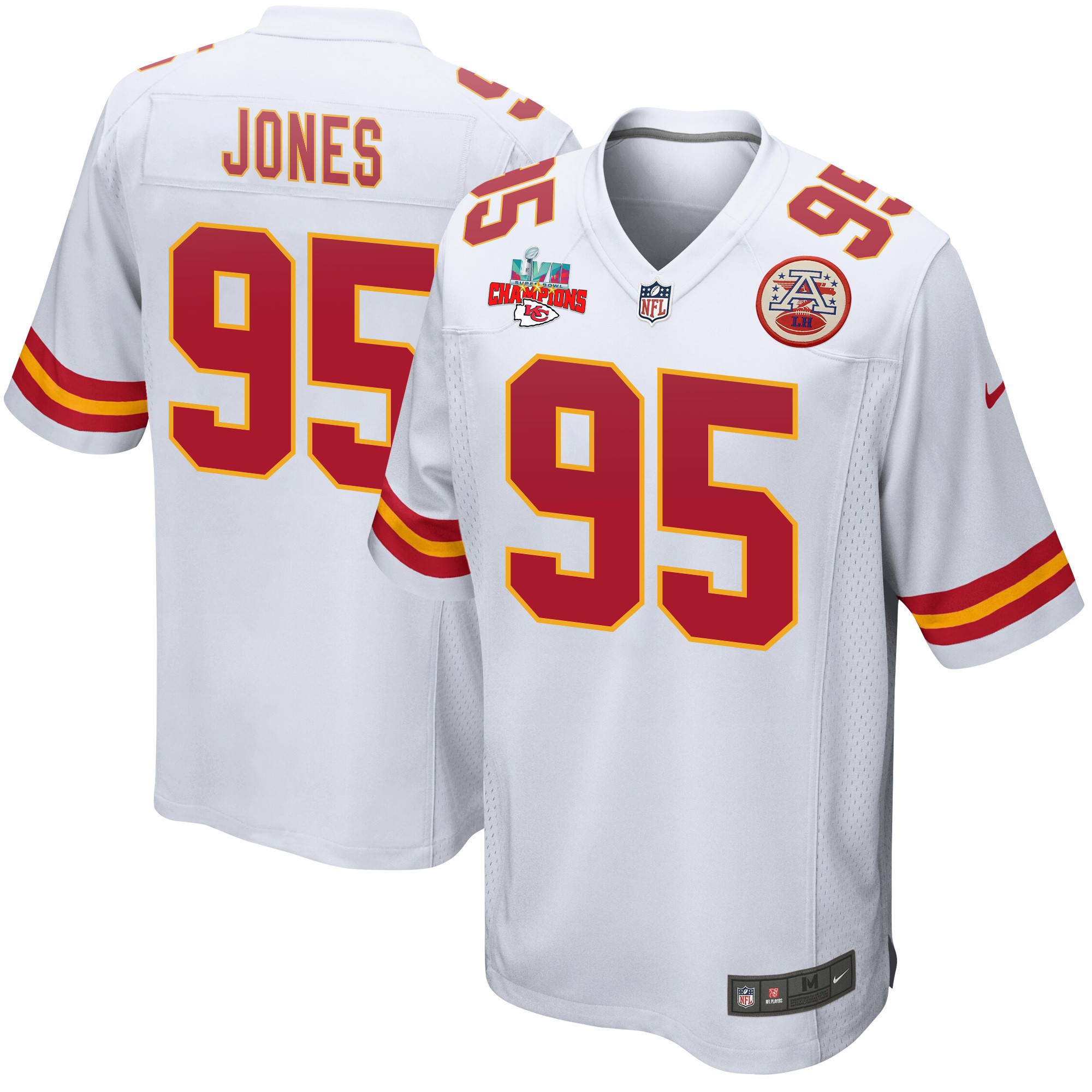 Chris Jones 95 Kansas City Chiefs Super Bowl LVII Champions 3 Stars Men ...