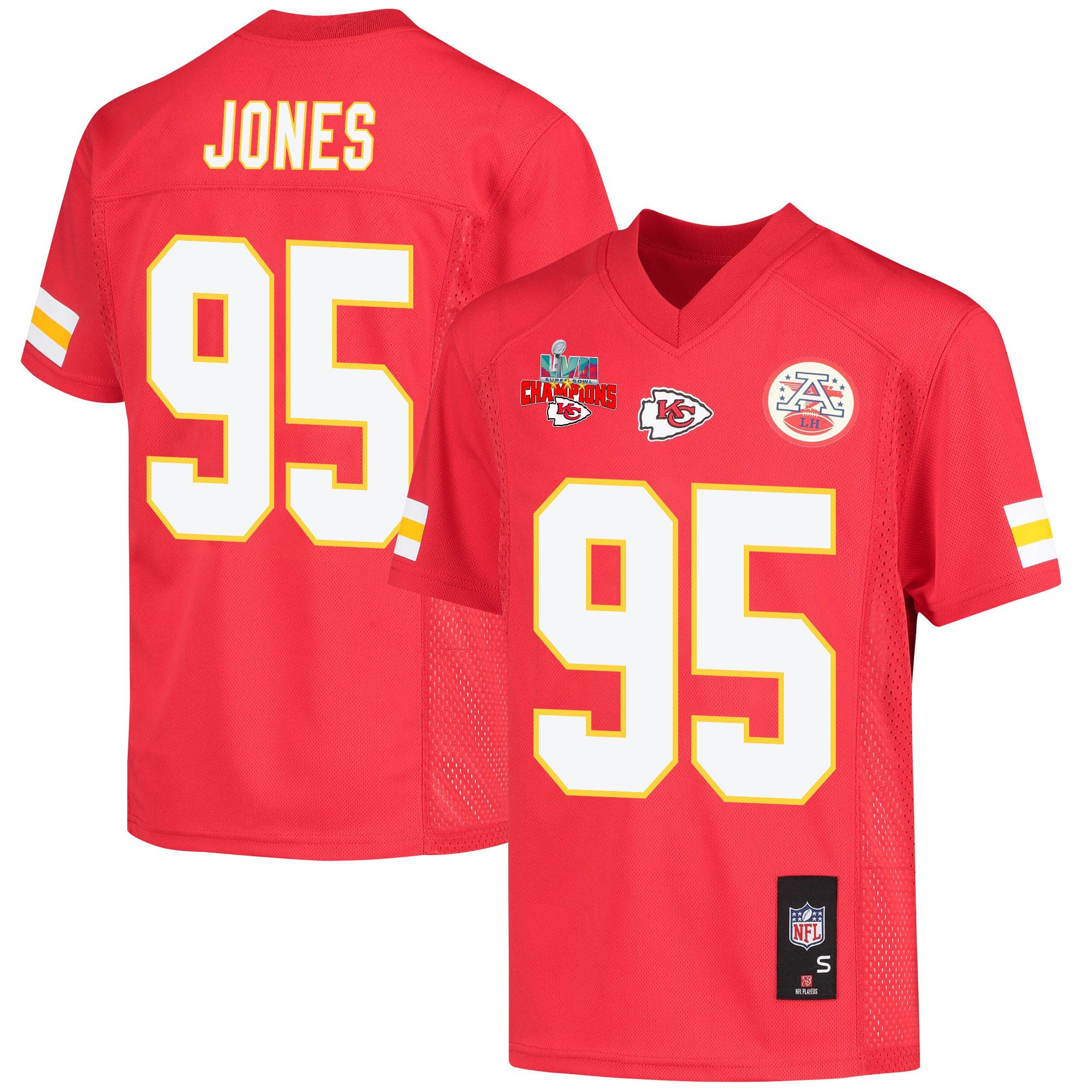 Chris Jones 95 Kansas City Chiefs Super Bowl LVII Champions 3 Stars ...