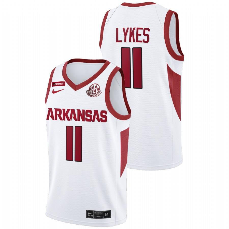 Chris Lykes 11 White Arkansas Razorbacks 2022 College Basketball SEC ...
