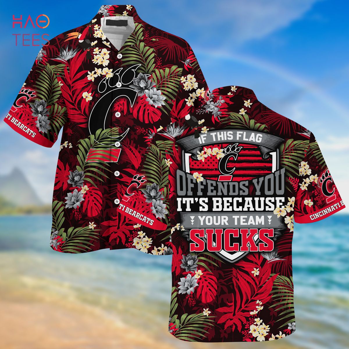 Cincinnati Bearcats Summer Hawaiian Shirts, With Tropical Patterns for ...