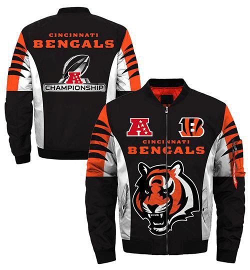Cincinnati Bengals AFC Conference Champions Black Bomber Jacket - Bluefink