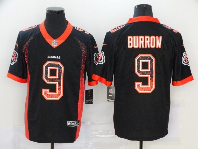 Cincinnati Bengals Joe Burrow #9 Nfl 2020 Black Jersey - Bluefink