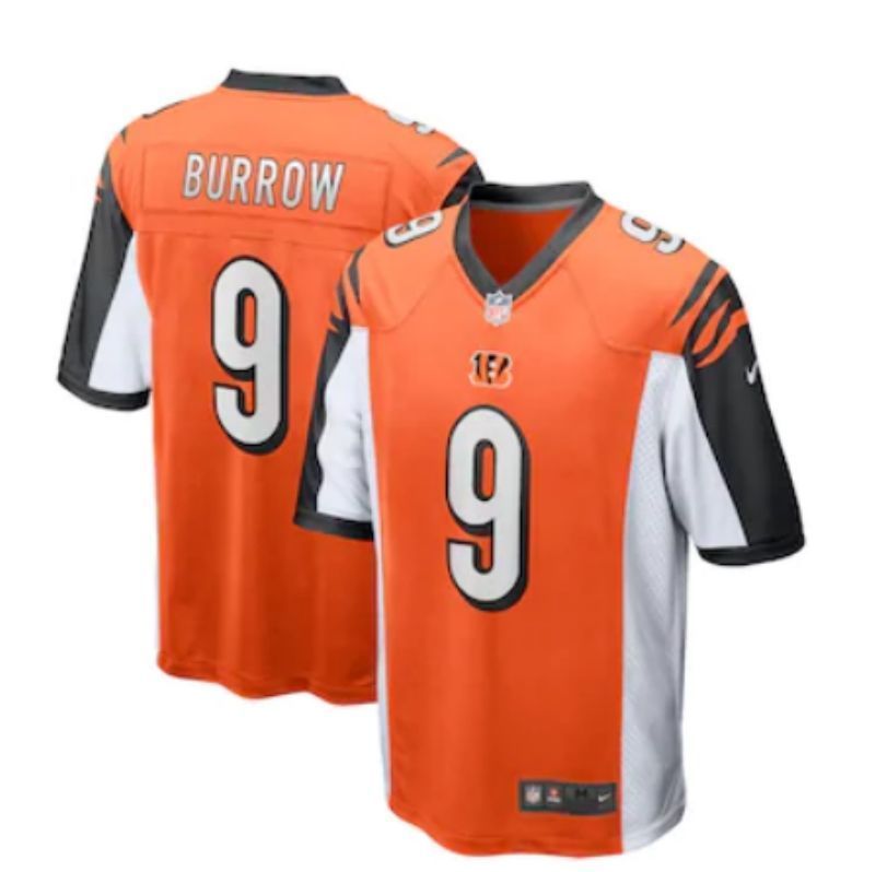 Cincinnati Bengals Joe Burrow #9 Nfl 2020 Orange Jersey - Bluefink