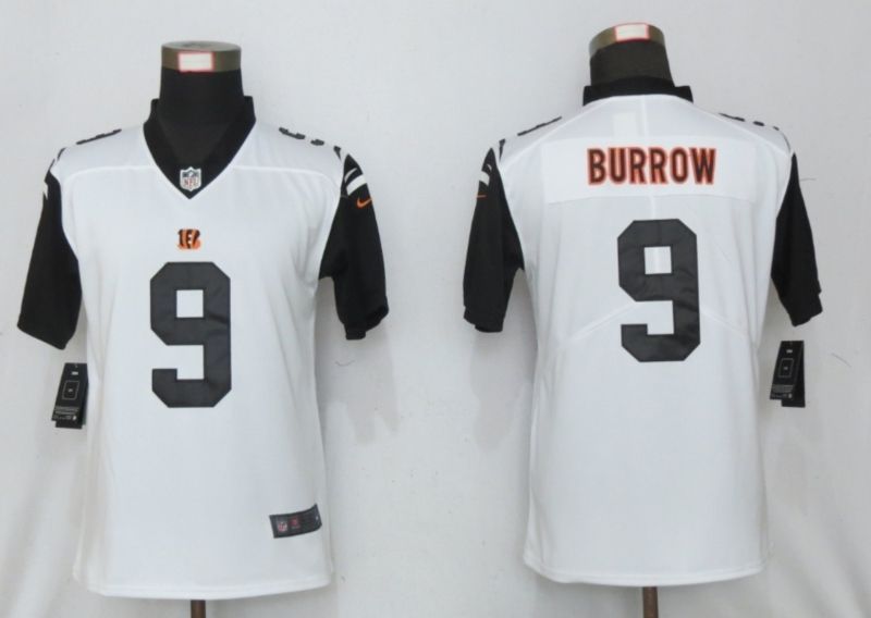 Cincinnati Bengals Joe Burrow #9 Nfl 2020 White Jersey - Bluefink