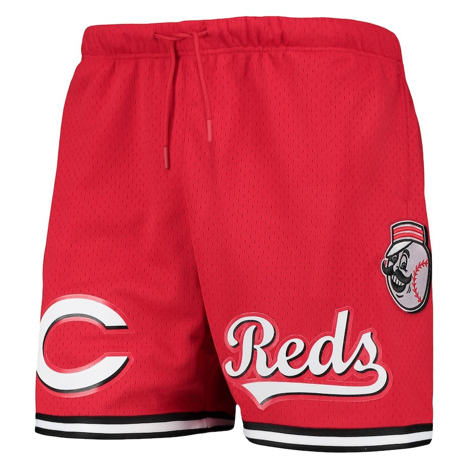 Cincinnati Reds Team Standard Mesh Shorts - Red - Bluefink