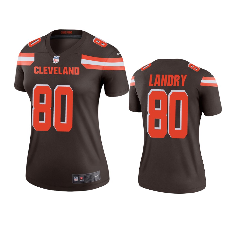 Cleveland Browns #80 Jarvis Landry Brown Legend Jersey - Women - Bluefink
