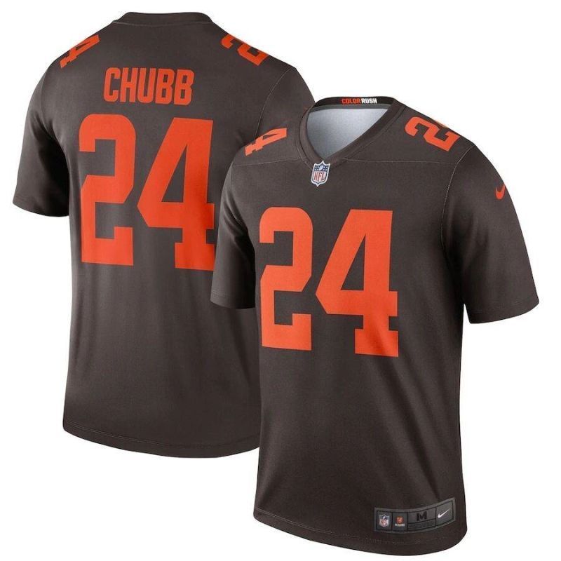 Cleveland Browns Nick Chubb #24 Nfl 2020 Brown Jersey Jersey - Bluefink