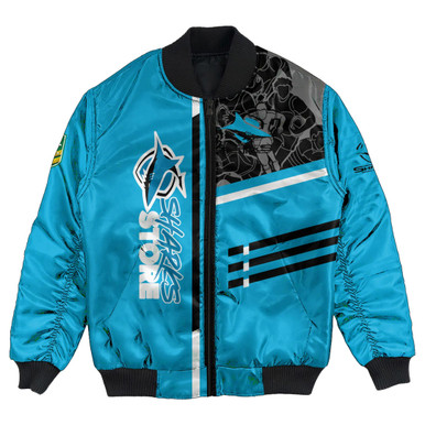 Cronulla-Sutherland Sharks Bomber Jacket Personalized Rugby For Fan ...