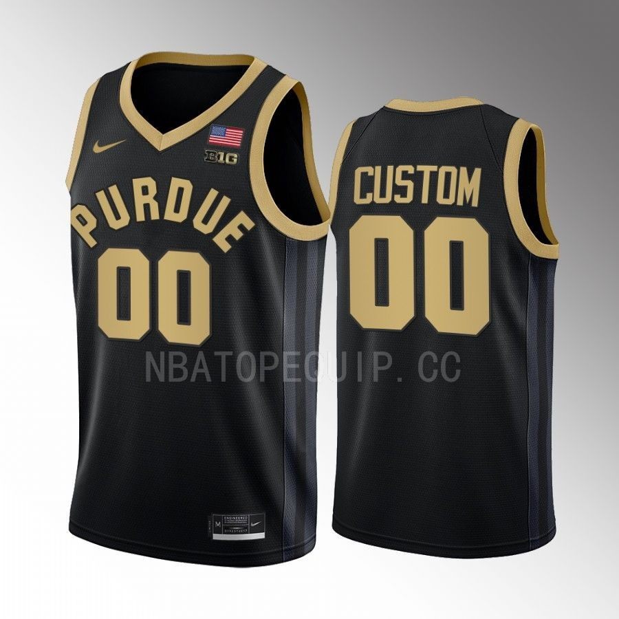 Custom 00 Purdue Boilermakers Uniform Jersey 2022-23 College Basketball ...