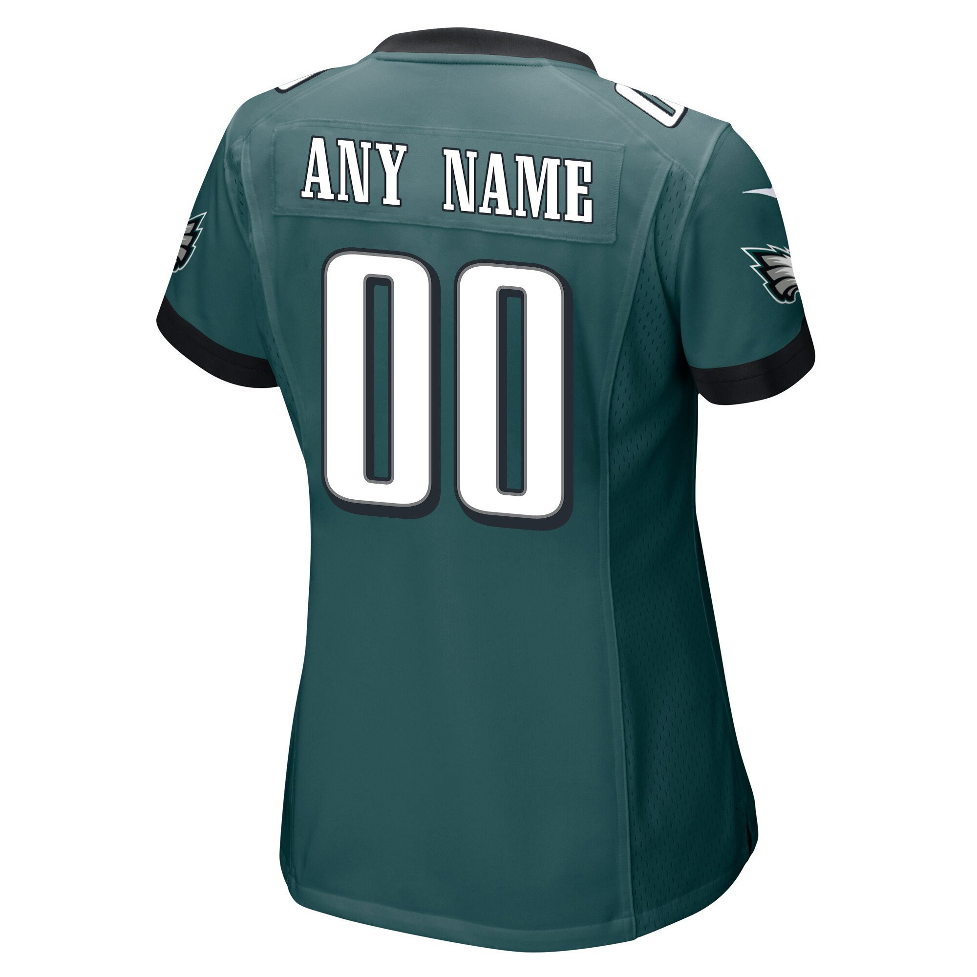 Custom Philadelphia Eagles Super Bowl LVII Champions 2 Stars Women Game Jersey - Midnight Green ...