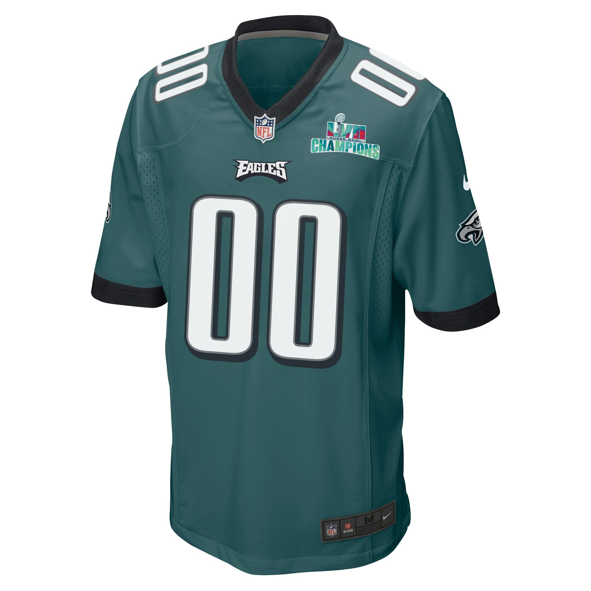 Custom Philadelphia Eagles Super Bowl LVII Champions Men Game Jersey - Midnight Green - Bluefink