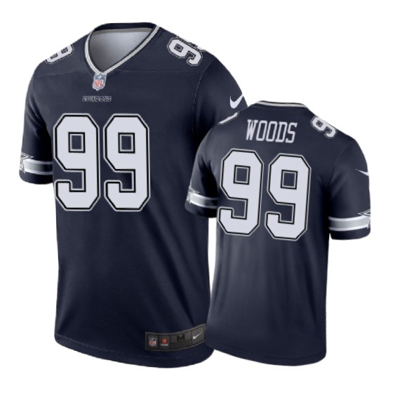 Dallas Cowboys #99 Antwaun Woods Nike Color Rush Navy Jersey - Bluefink