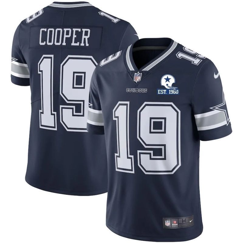 Dallas Cowboys Amari Cooper #19 Nfl 2020 Black Blue Jersey - Bluefink