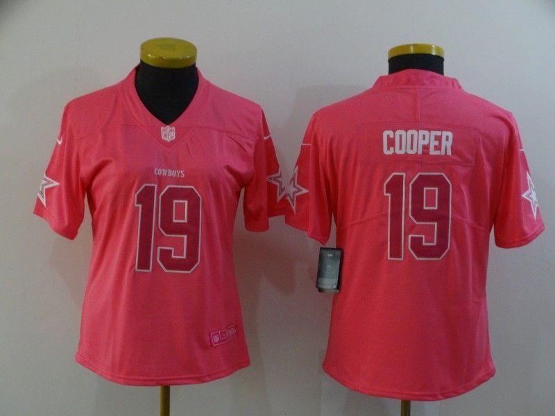 Dallas Cowboys Amari Cooper #19 Nfl 2020 Pink Womens Jersey - Bluefink