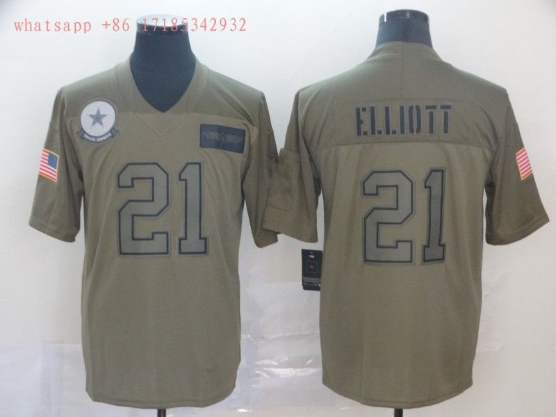 Dallas Cowboys Ezekiel Elliott #21 2020 Nfl Grey Jersey Jersey - Bluefink