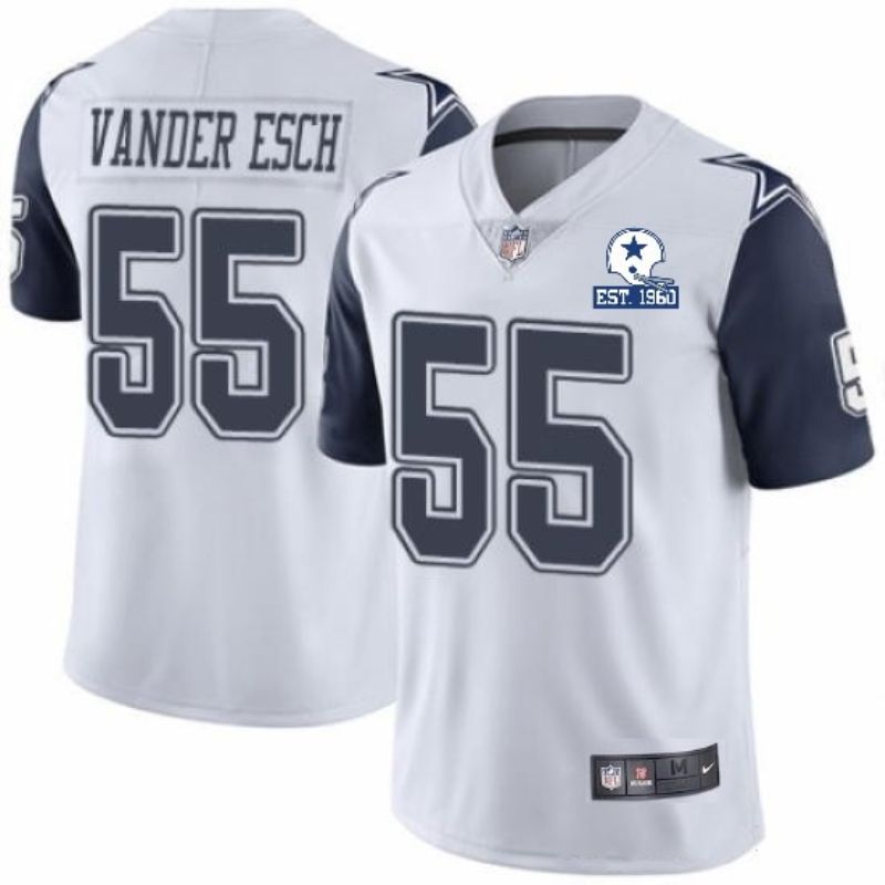 Dallas Cowboys Leighton Vander Esch #55 Nfl 2020 Light Grey Jersey ...