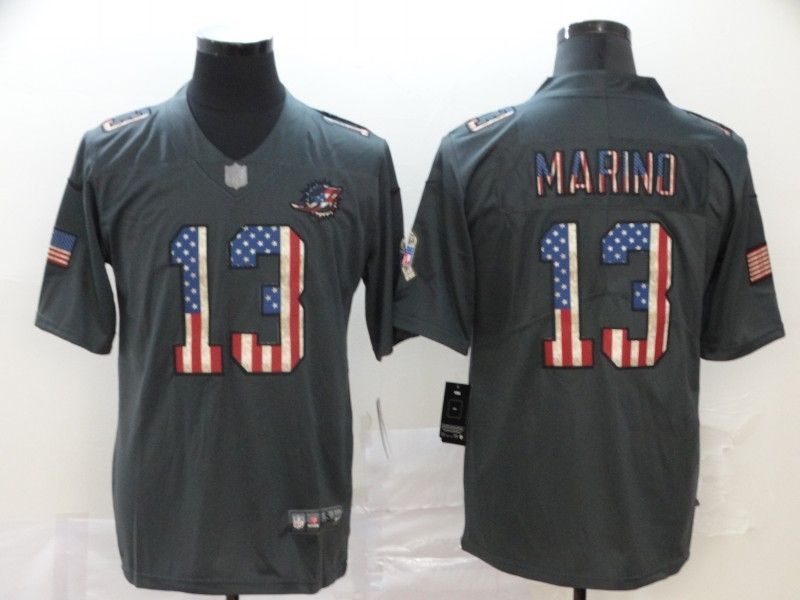 Dan Marino #13 Nfl 2020 Dark Grey Jersey - Bluefink