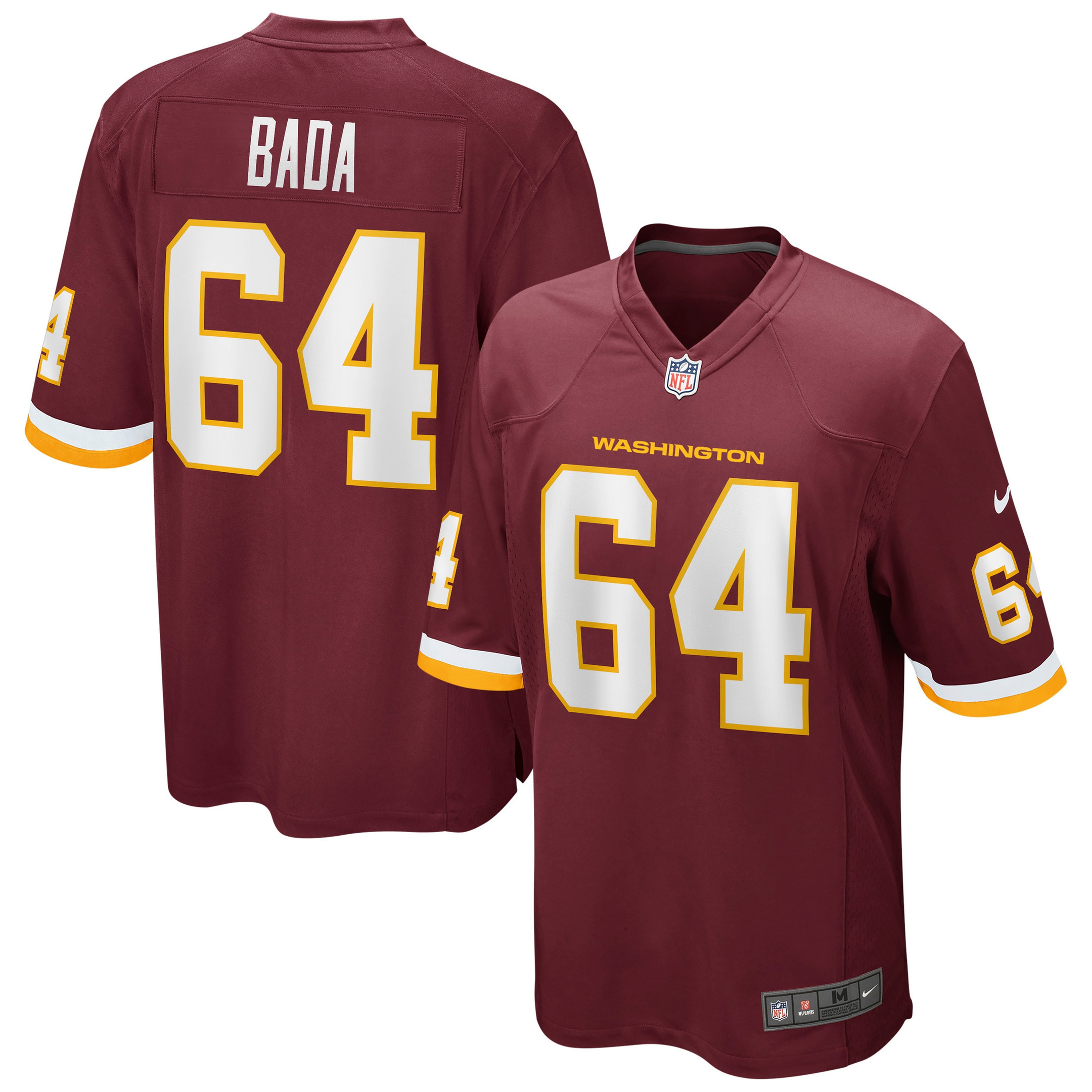 David Bada Washington Football Team Game Player Jersey - Burgundy Nfl ...
