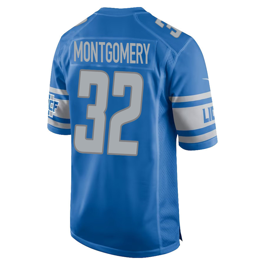 David Montgomery 32 Detroit Lions Game Men Jersey - Blue - Bluefink