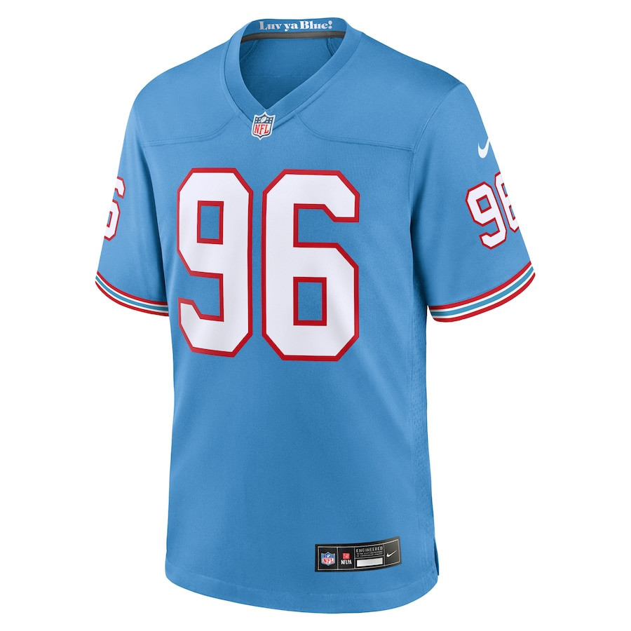 Denico Autry 96 Tennessee Titans Oilers Throwback Alternate Game Men ...