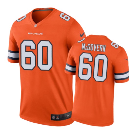 Denver Broncos #60 Connor Mcgovern Nike Color Rush Orange Jersey - Bluefink