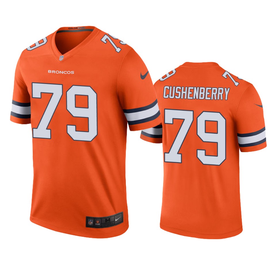 Denver Broncos Lloyd Cushenberry Orange Color Rush Legend Jersey - Bluefink