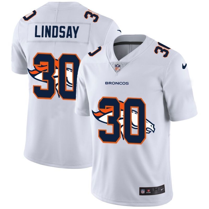 Denver Broncos Phillip Lindsay #30 Nfl 2020 White Jersey - Bluefink