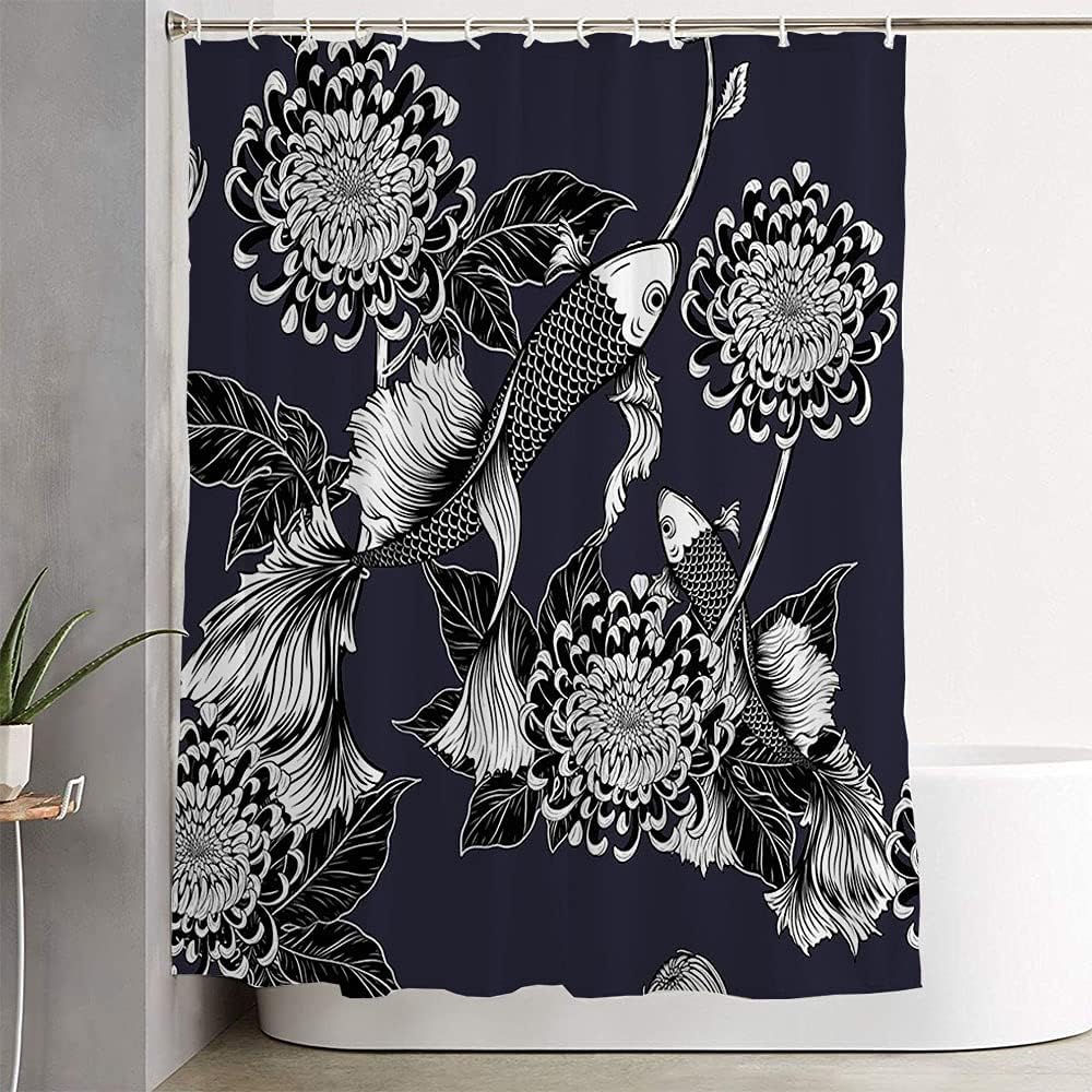 Detailed Chinese Coloring Hand Drawing Design Koi Fish and ...