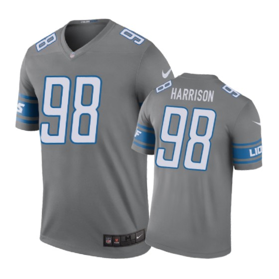 Detroit Lions #98 Damon Harrison Nike Color Rush Gray Jersey - Bluefink