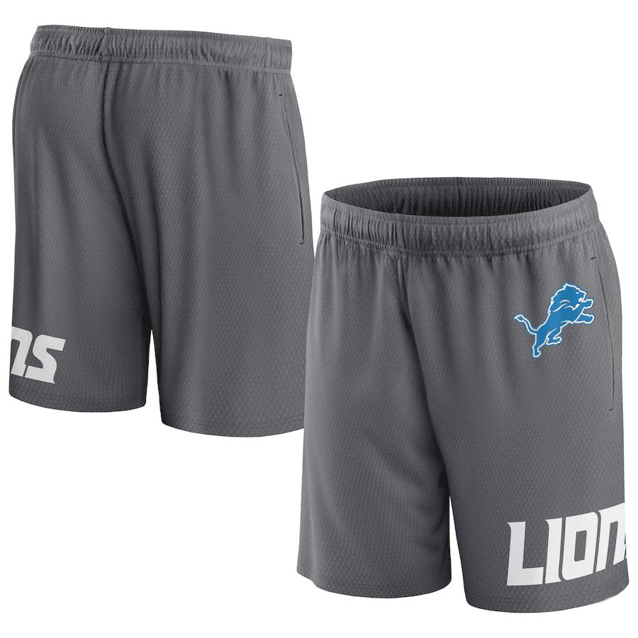 Detroit Lions Team Gray Clincher Shorts - Men - Bluefink