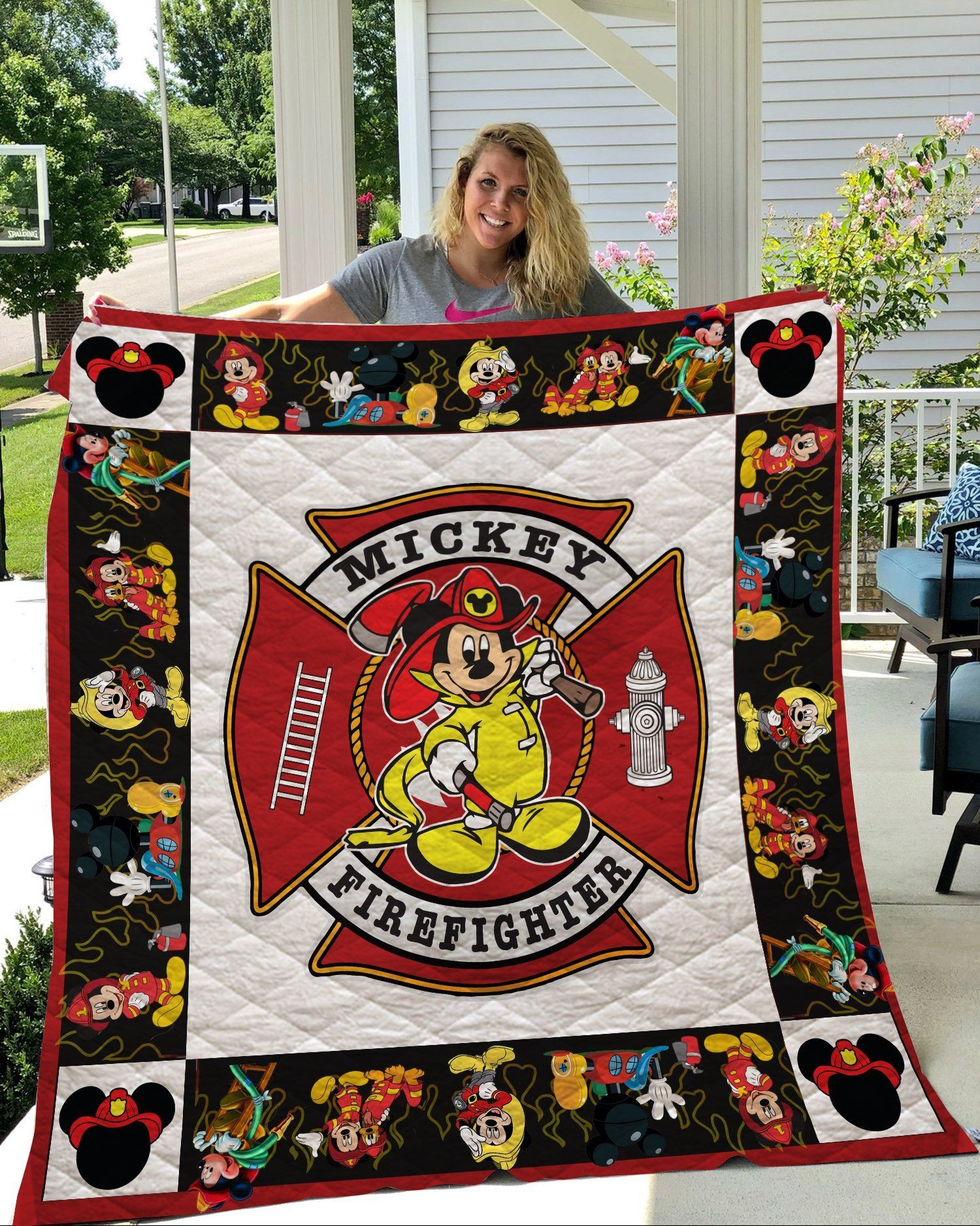 Disney Mickey Mouse, Fireman Mickey Firefighter Blanket - Bluefink